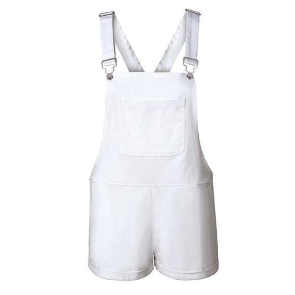 Pants & Jumpsuits | Nwt Jean Shorts Overallsjumper In Black Or White ...